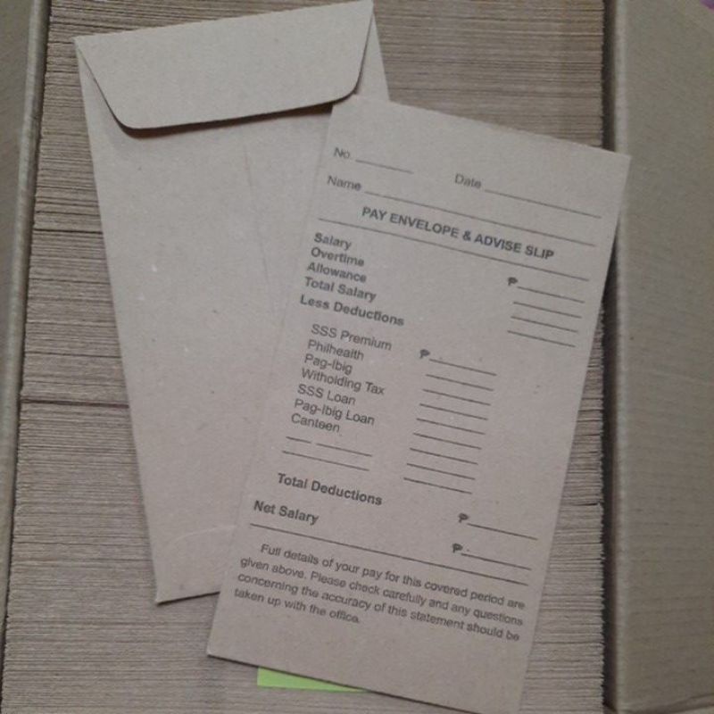 Pay Envelope & Advise Slip 8½ | Shopee Philippines