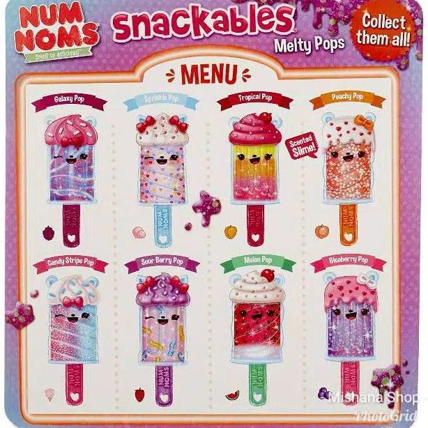 Num Numbers Scented Pop Slime Snackables Melty Pops Candy Melon Blue ...