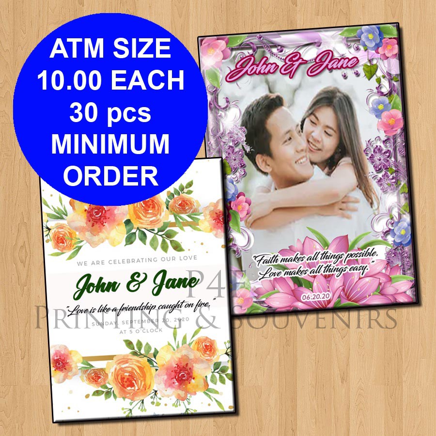 ATM SIZE Magnets Personalized Ref Magnet Giveaway Magnets for Wedding ...