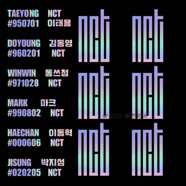 NCT Laser Sticker for Hand Stick Hologram Holographic Sticker Mark Lee ...