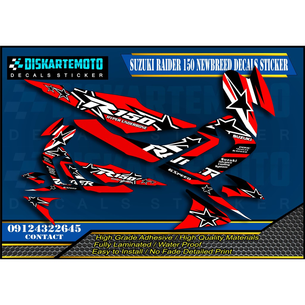 Suzuki Raider 150 Newbreed Decals Sticker | Shopee Philippines