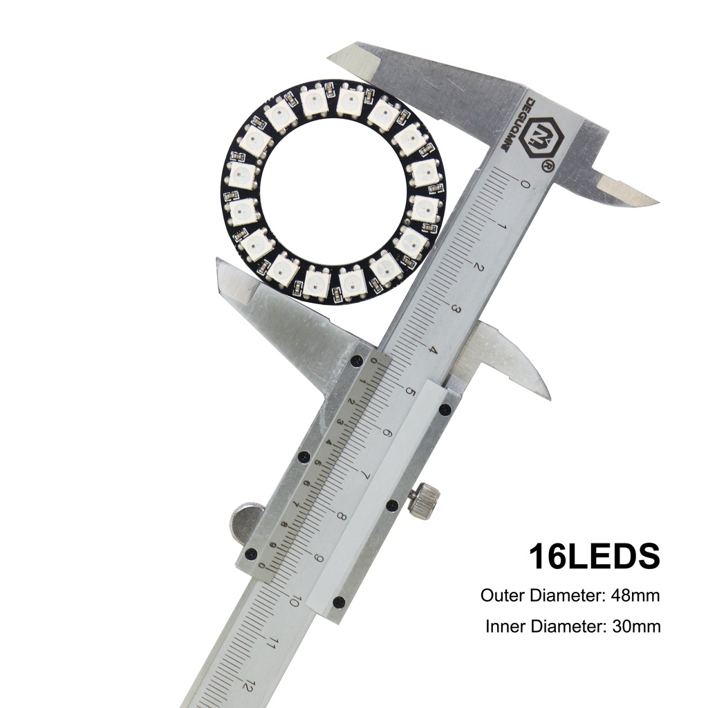 WS2812B 8/16/24/35/45 Leds Pixel Ring Addressable Led Modules WS2812 IC ...