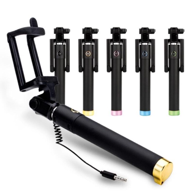 Black Extendable Monopod Selfie Stick Cellphone/Mobile Phone Holder ...