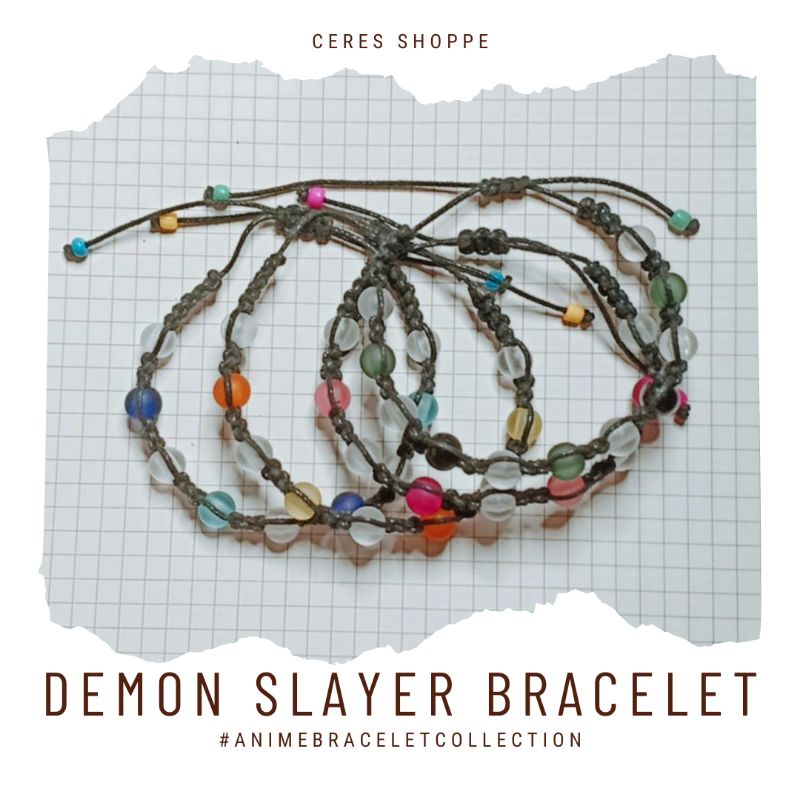 | CERES | Demon Slayer Themed Bracelet - Wax Cord | Shopee Philippines