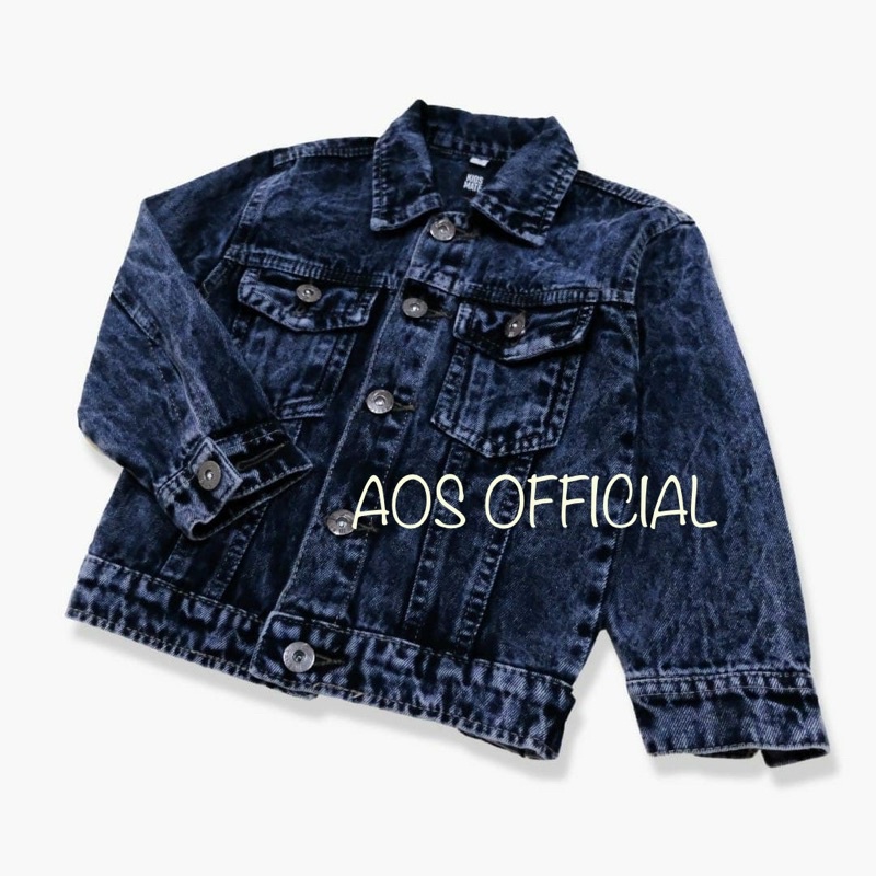 Snow black Jeans Jacket For Children Aged 1-13 Years | Shopee Philippines