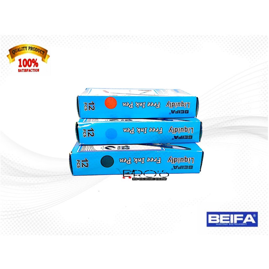 Beifa Liquidly Free Ink Sign Pen By 12 pcs - 1 Box | Shopee Philippines