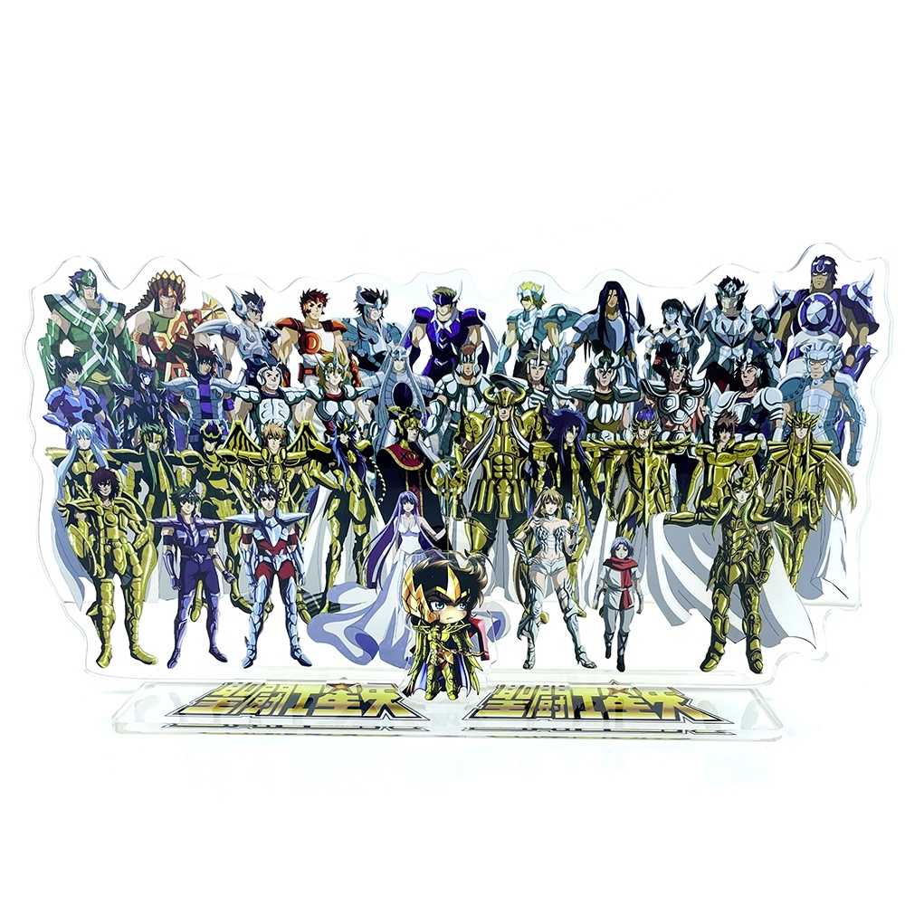 BIG SIZE Saint Seiya Ikki Hyoga Shiryu Shun Athena Zodiac group acrylic ...