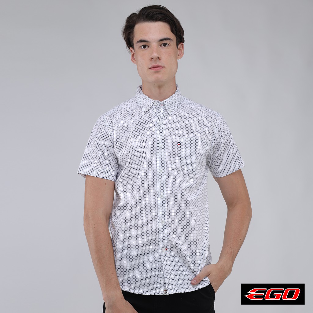 Ego Woven Polo Short Sleeves EMT04-0677 (White) | Shopee Philippines