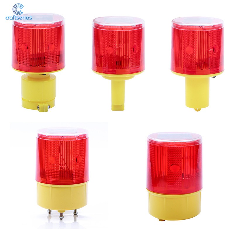 Solar Strobe Warning Red Light For Night Road Construction Cone Traffic ...