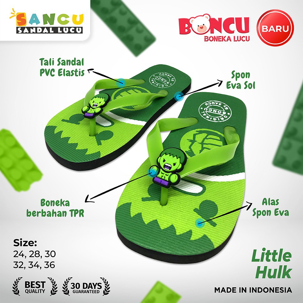 Boncu Slippers Kids Slippers Cute Little Hulk Doll Slippers For Boys ...