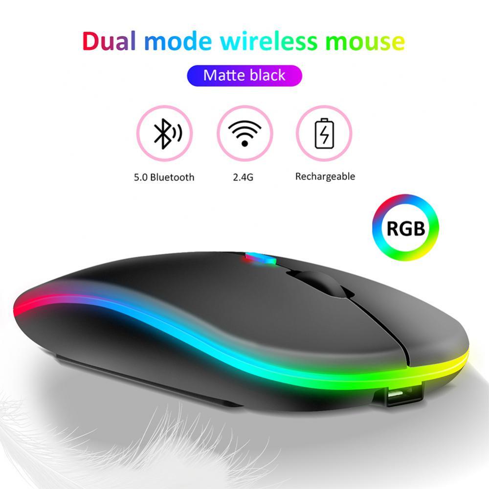 Mouse Wireless Bluetooth 2 In 1 Wireless Dual Mode Optical Mouse 2.4G ...