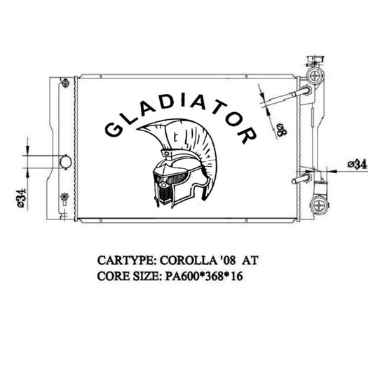 RADIATOR FOR TOYOTA COROLLA ALTIS 06 AUTOMATIC 1ROW ( PLASTIC )( 16410 ...