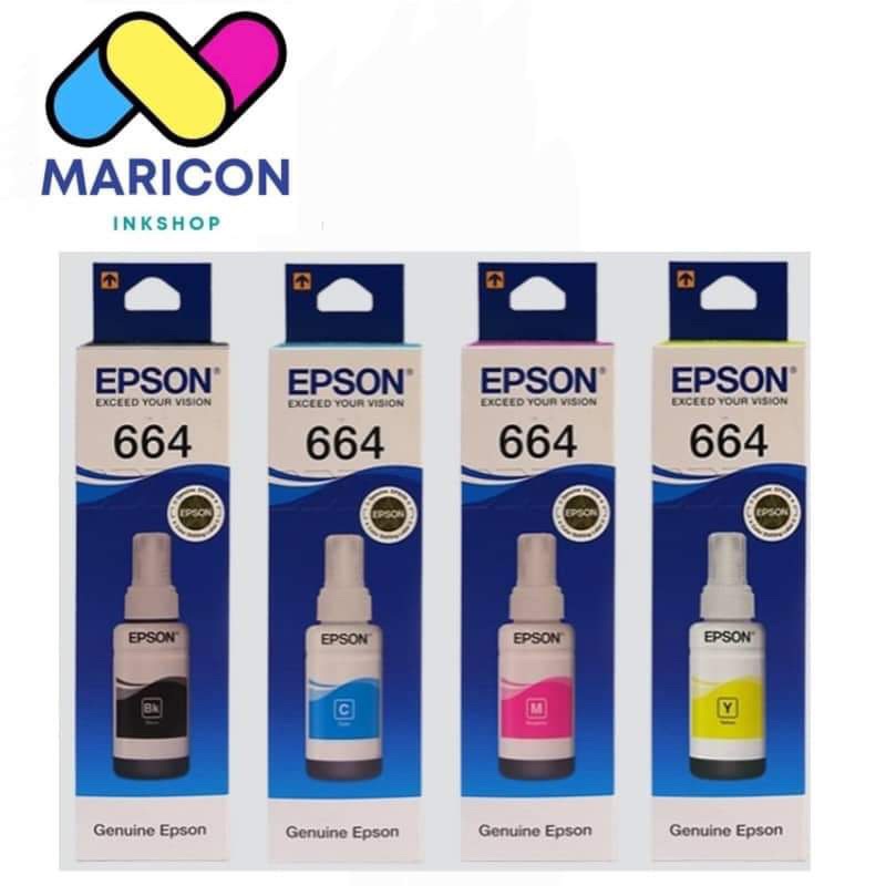Original/Genuine ink 664 CMYK for Epson L120, L121, L210, L220 | Shopee Philippines