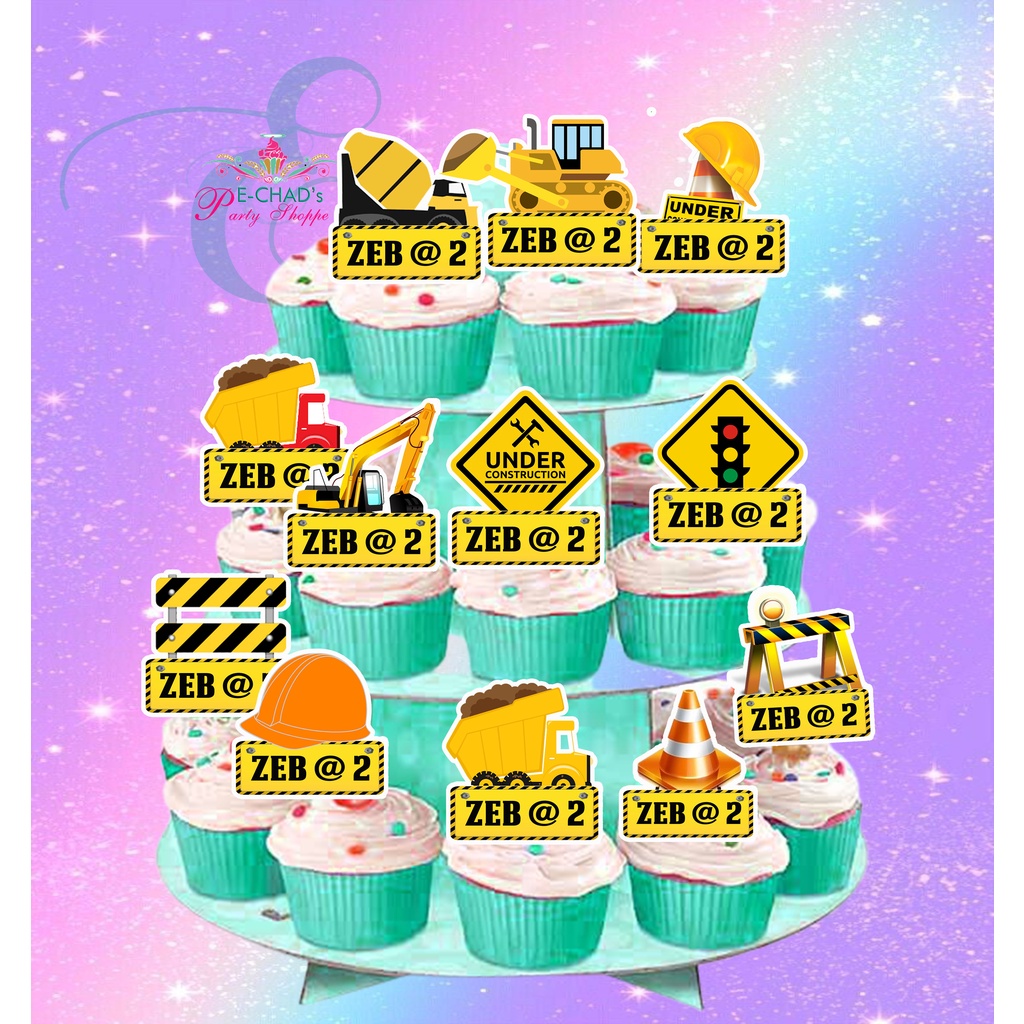 Construction Theme cupcake topper | Shopee Philippines