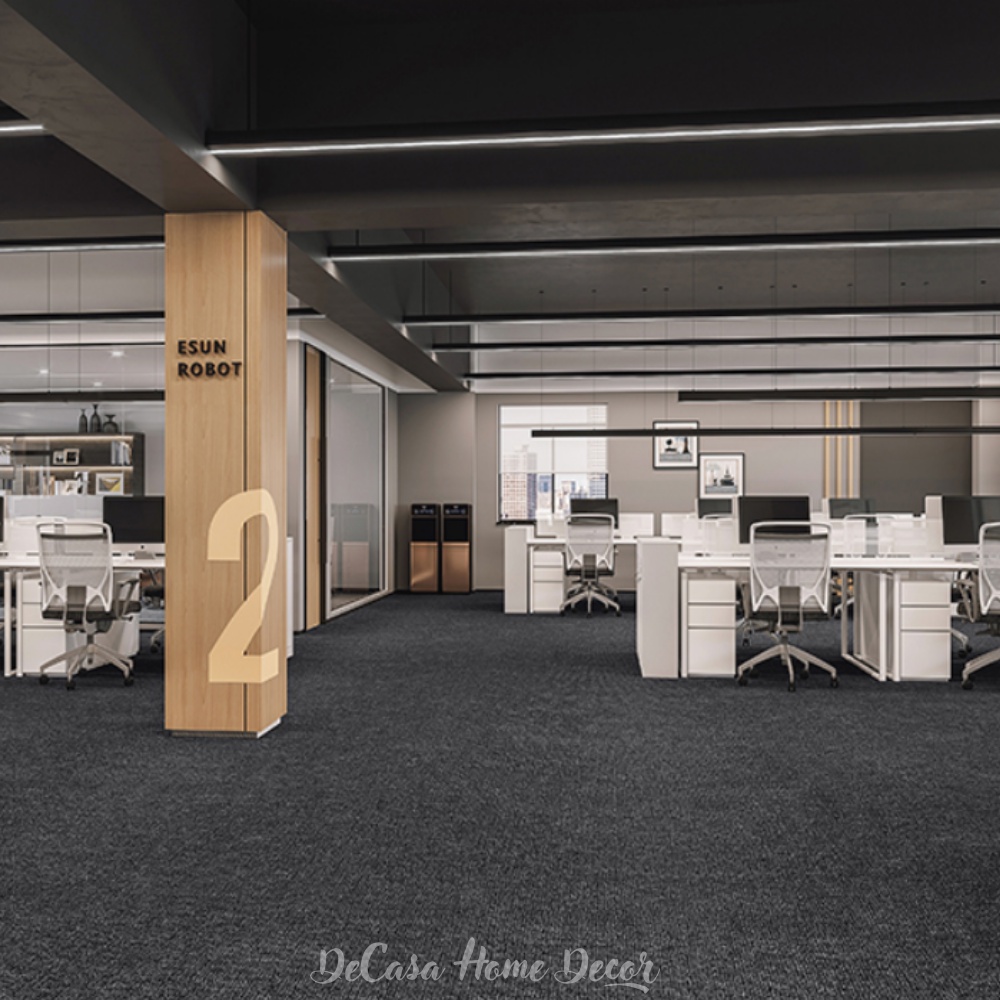 Carpet Loop Pile {6x3 ft.} 100% Polypropylene Anti-Slip Comfortable Loop Pile Flooring ...