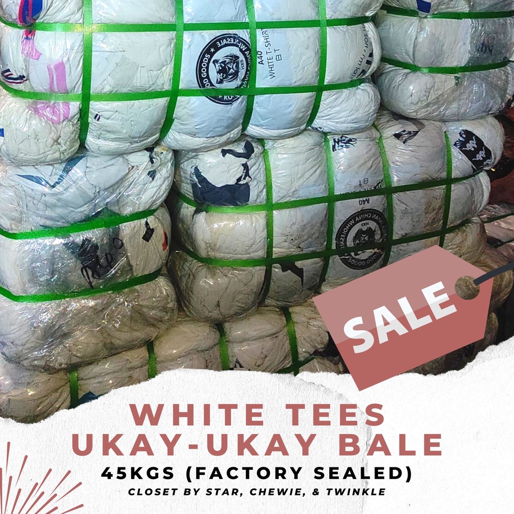 White Tshirt Ukay-ukay Bale 45kgs (Factory Sealed) | Shopee Philippines