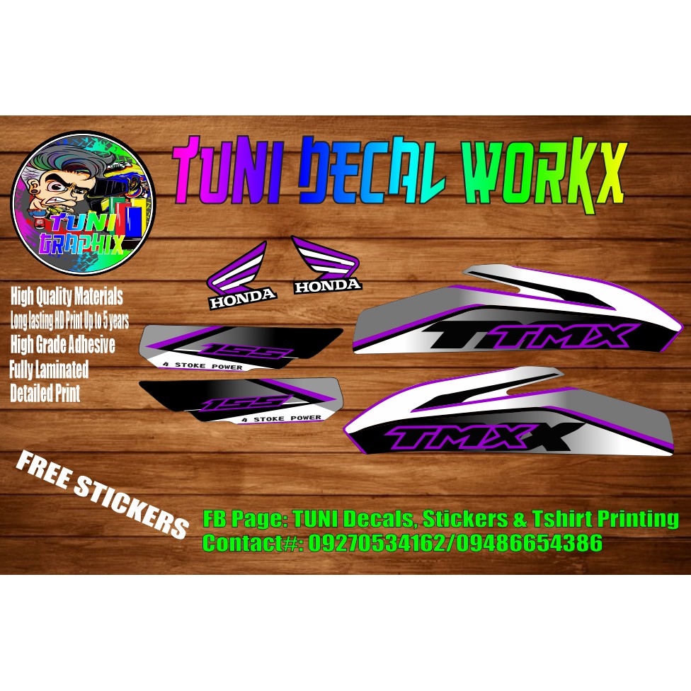 TMX 155 STOCK DECAL (VIOLET) | Shopee Philippines