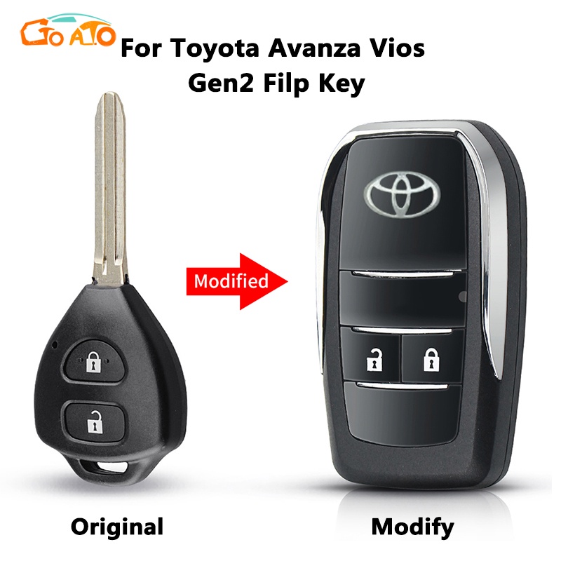GTIOATO For Toyota Modified Flip Key Shell Car Key Cover For Toyota ...