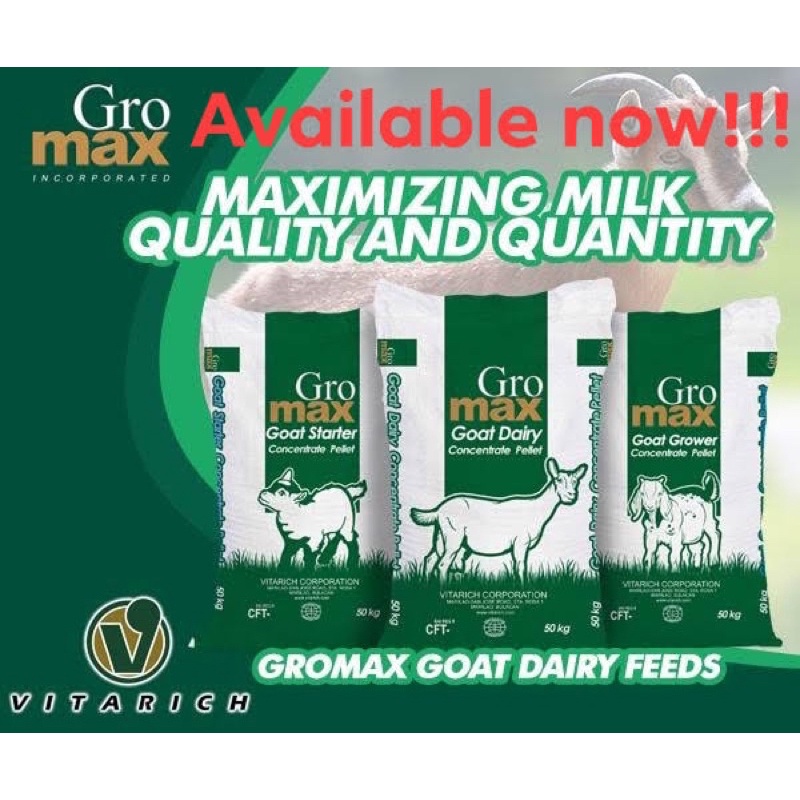 GROMAX GOAT FEED( Grower or Dairy) 3kgs New Packaging Nah!!! | Shopee ...