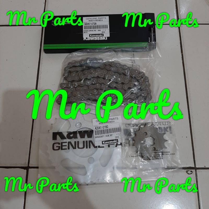 Gearset girset gear set chain kit kawasaki w175 original | Shopee ...