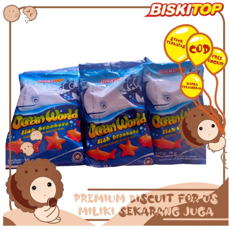 Biskitop Ocean World Cracker Biscuits 30 Gr-biskiit Cute Delicious And ...