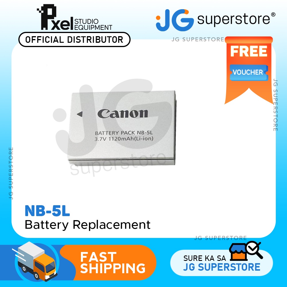 Pxel Canon NB-5L 3.7 Volt Rechargeable Lithium-Ion Replacement Battery Pack | JG Superstore ...