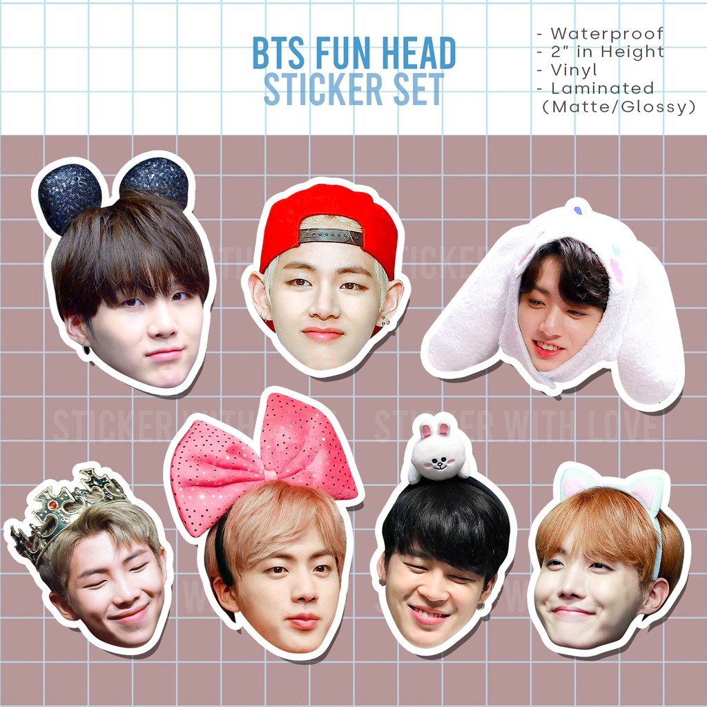 BTS Fun Head Sticker Set | Shopee Philippines