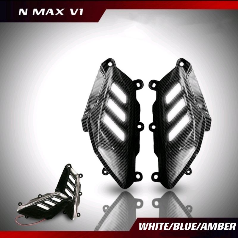 Yamaha NMAX V1 Side Vent Tri color(Pair)WHITE/AMBER/BLUE | Shopee ...