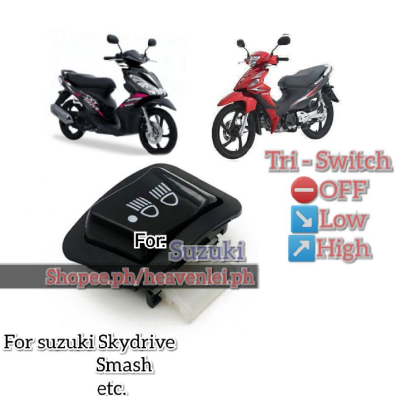 Plug and Play Headlight Tri- Switch for Skydrive 125,smash,nex,wave125 ...