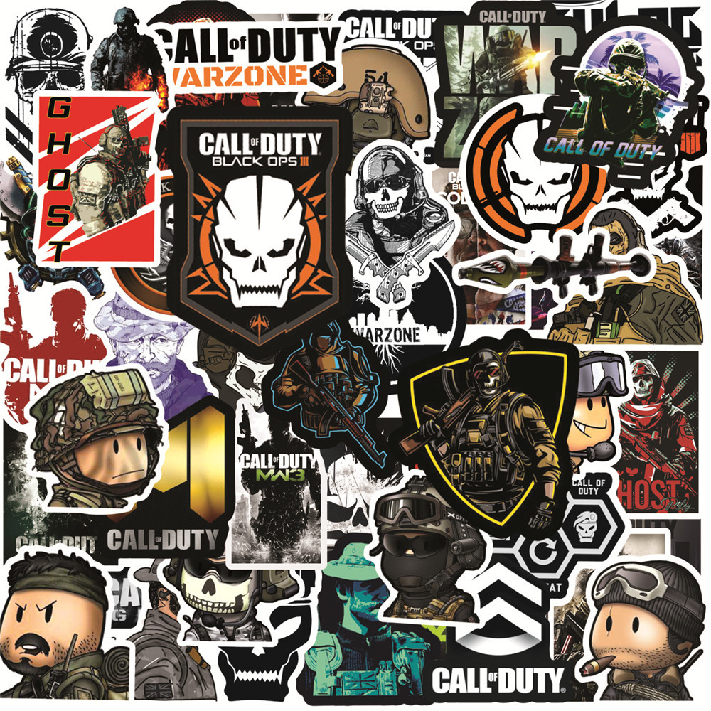 100Pcs/Set Call of Duty Series A Stickers FPS Games COD DIY Fashion ...