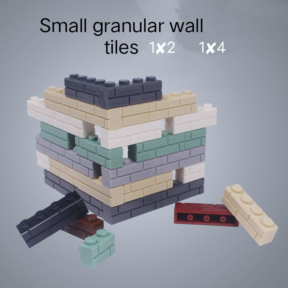 Small Particle Building Blocks 1 * 2 Parts 1 * 4 Basic Parts Wall ...