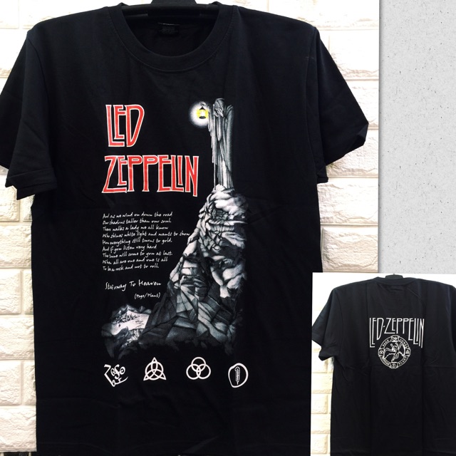 Rock Band Led Zeppelin Black Shirts COD T SHIRT Short sleeve | Shopee ...
