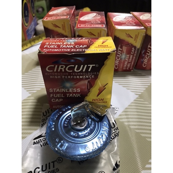 Fuel tank cap stainless with key Circuit brand 33mm, 35mm, 37mm, 38mm ...