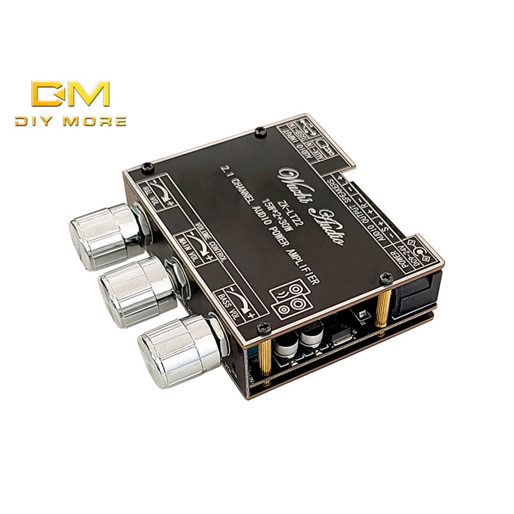 DIYMORE ZK-LT22 2.1 channel bluetooth audio power amplifier board ...