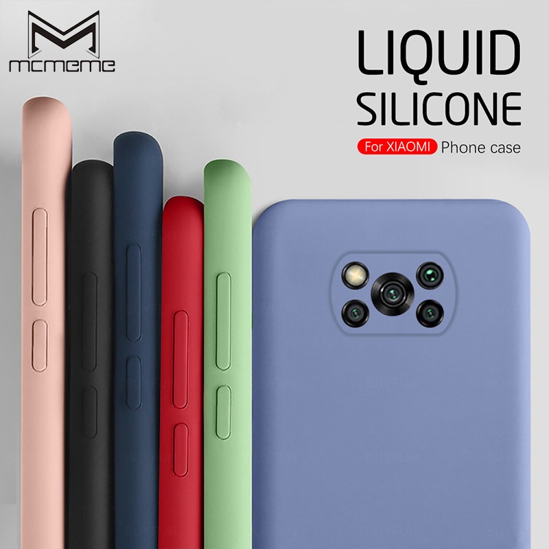Square Liquid Silicone Case Xiaomi POCO X7 C75 C71 F7 X3 GT X3 NFC X4 ...