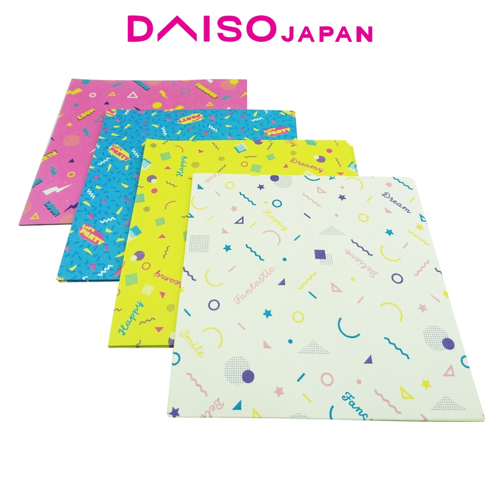 Daiso Chiyogami Paper in Pop Print Design (80 sheets) | Shopee Philippines