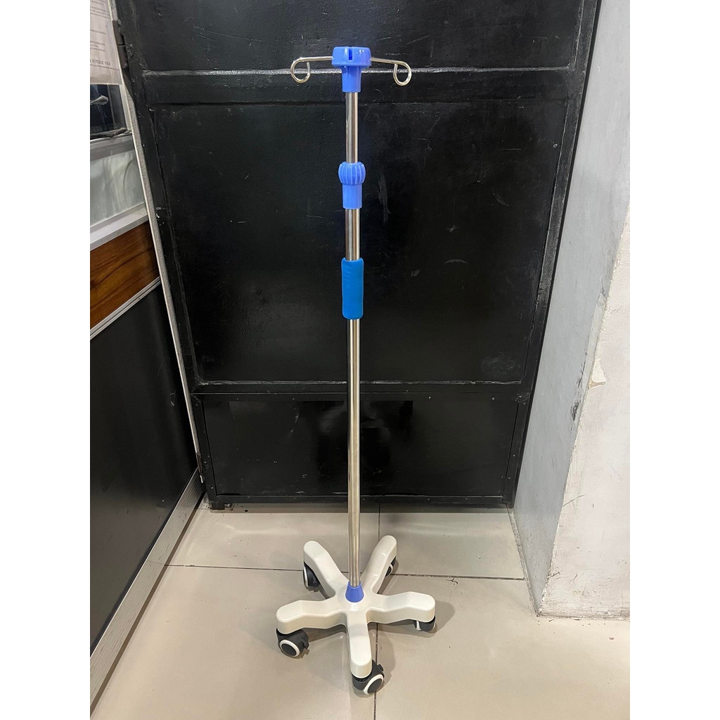 IV Stand Adjustable Bar 5hooks with Wheels | Shopee Philippines