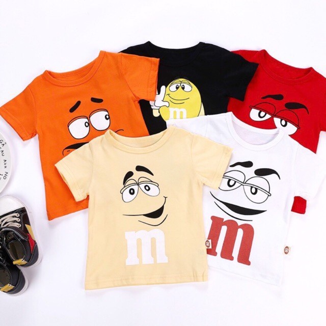 Baby Kids Boy Girl M&M Clothes T-shirt Summer Top Kids Fashion Casual ...