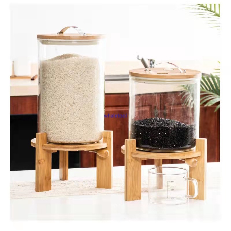 Bekas beras Nordic rice cointainer rice storage wood rice storage 4kg ...