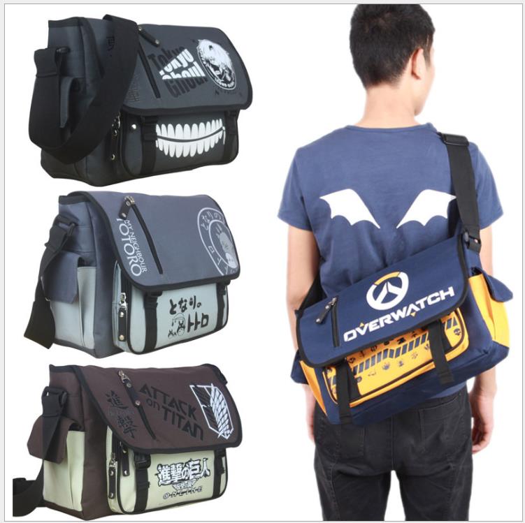 Japanese Anime Bag School Students Shoulder Bags Ken Kaneki Canvas ...