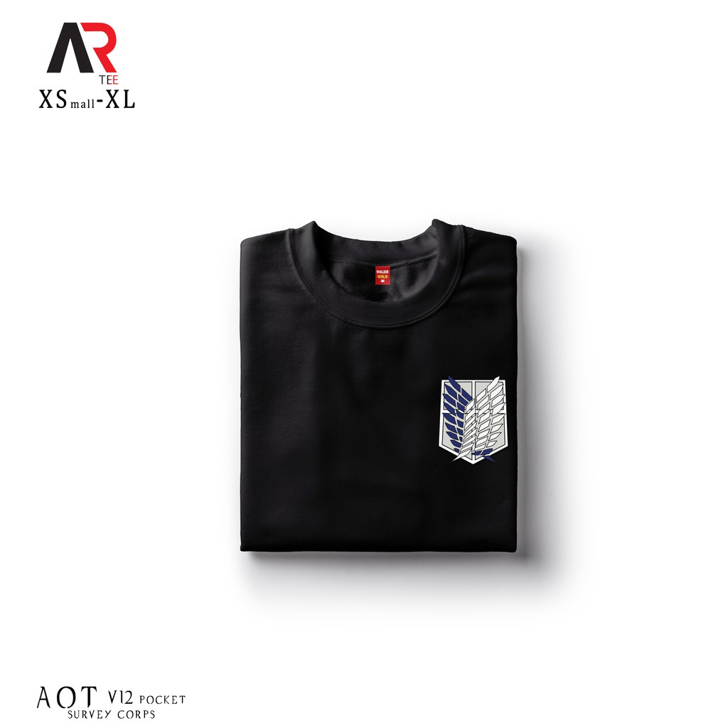 ARtee Attack On Titan Shirt v12 Pocket Size Survey Corps Scout Regiment ...