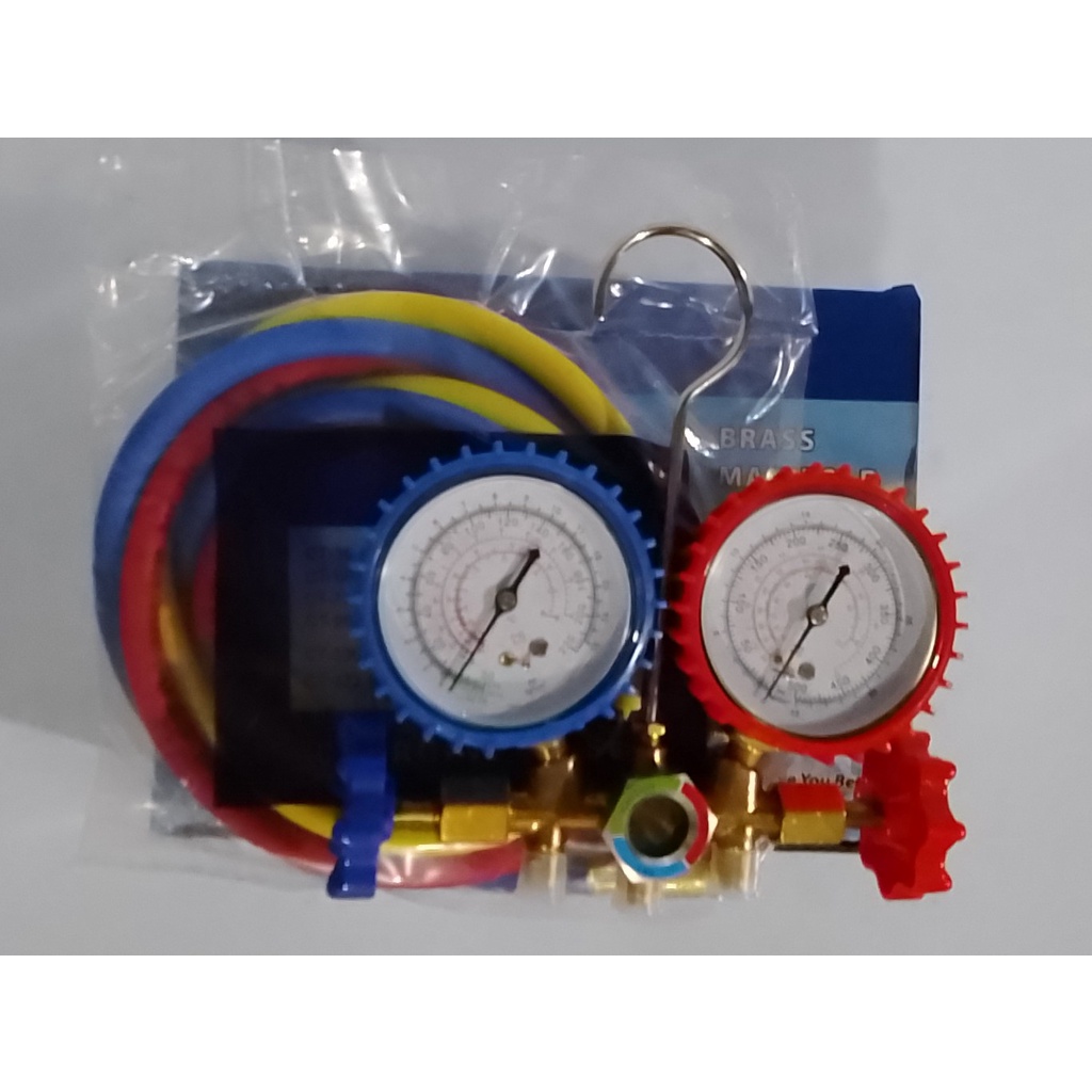 Manifold Gauge | Brass Manifold Gauge Set with Hose and Adaptor ...