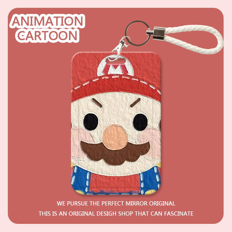 [Ready Stock] Card Holder Mario Slide Type Id With Lanyard Meal Access ...