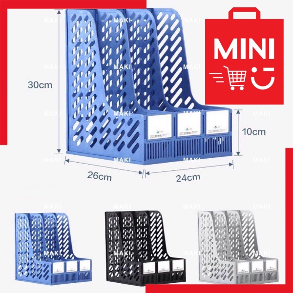 【MINI】Desk File Organizer,Sturdy Magazine File Holder 3 Sections ...