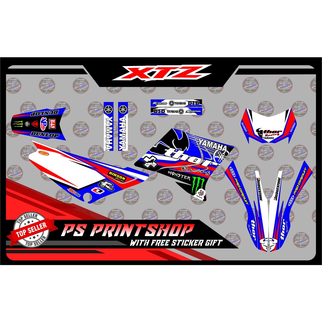 XTZ 125 yamaha full set sticker decals durable and high quality (Batch ...
