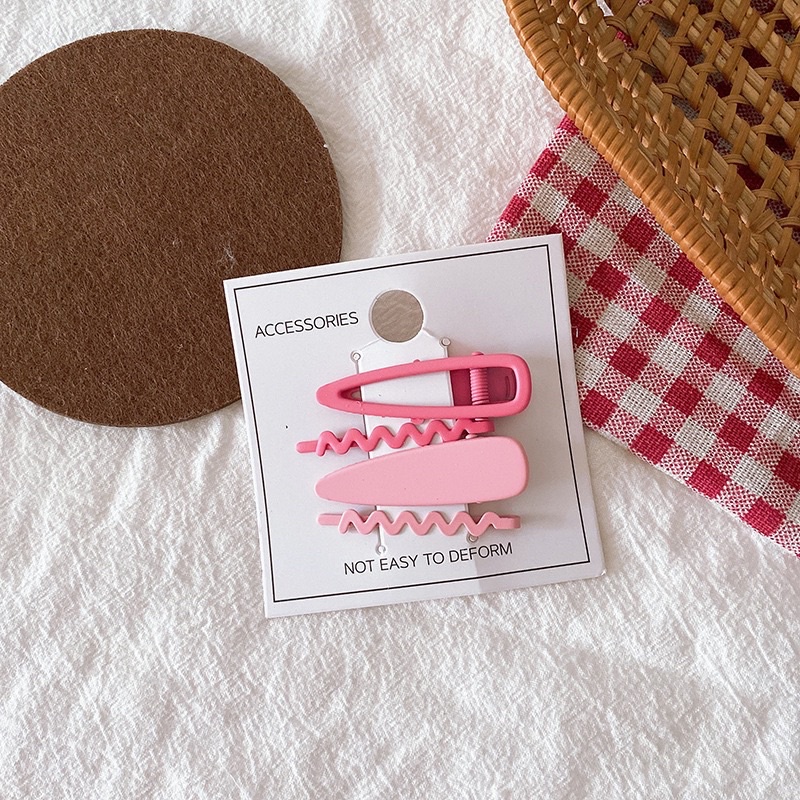 Cute girl side clip simple bangs headdress bb clip wave word clip grab ...