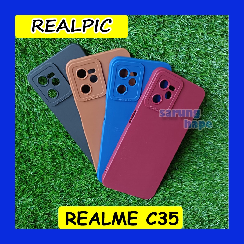 Realme C35 Case - Colorful Matte TPU Softcase Cover Casing | Shopee ...