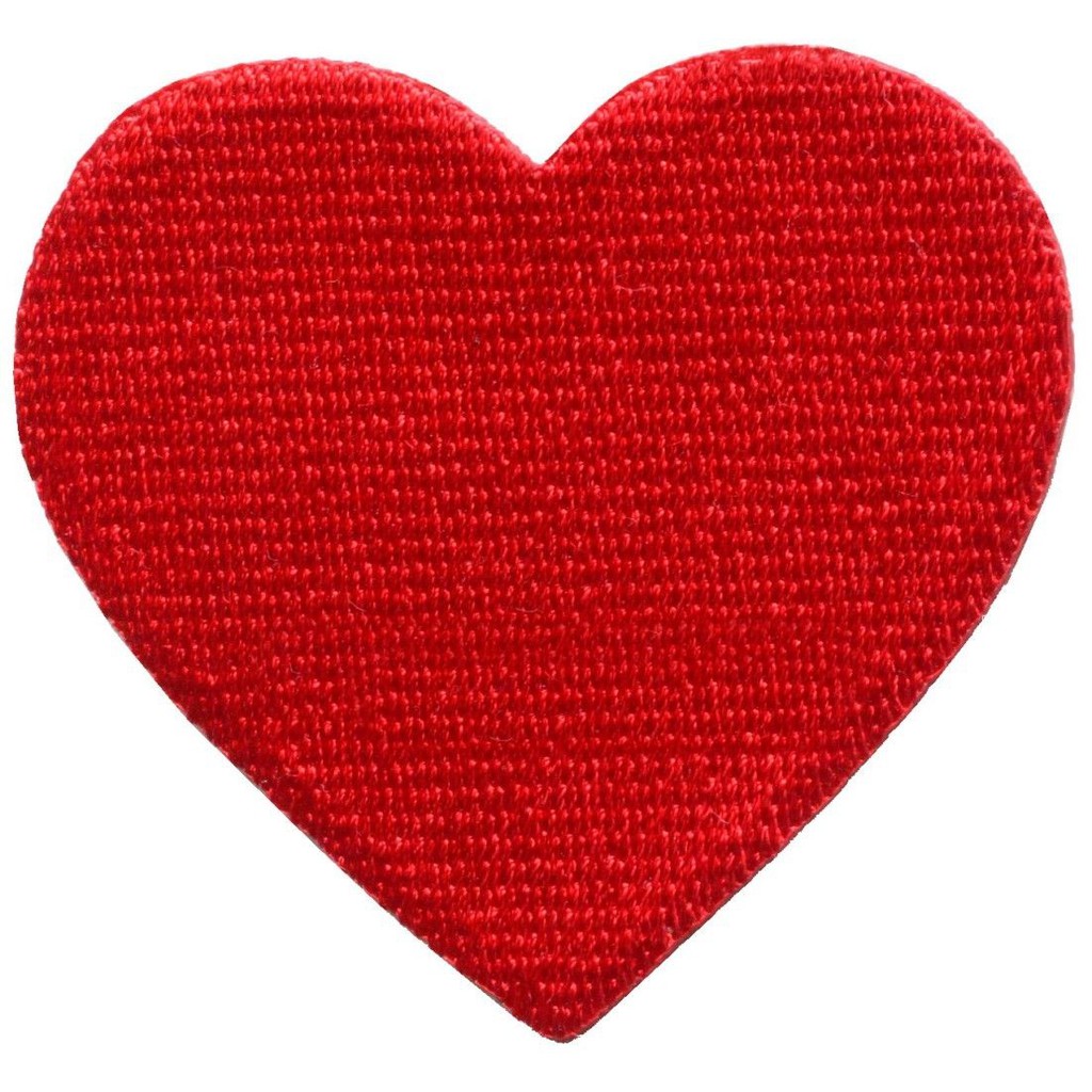 Red Love Heart Embroidery Sew Patch Badge Bag Applique Craft | Shopee ...