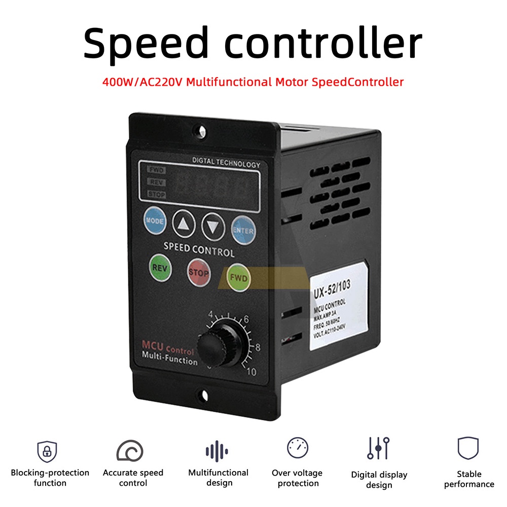 Speed Motor Controller Motor and Accessories Digital Display Motor 220V ...