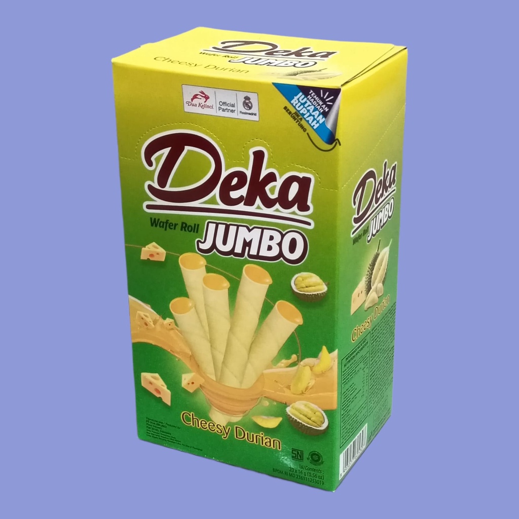 Deka Jumbo Cheesy Durian Biscuit & Snack [16 g/ 20 pcs] | Shopee ...